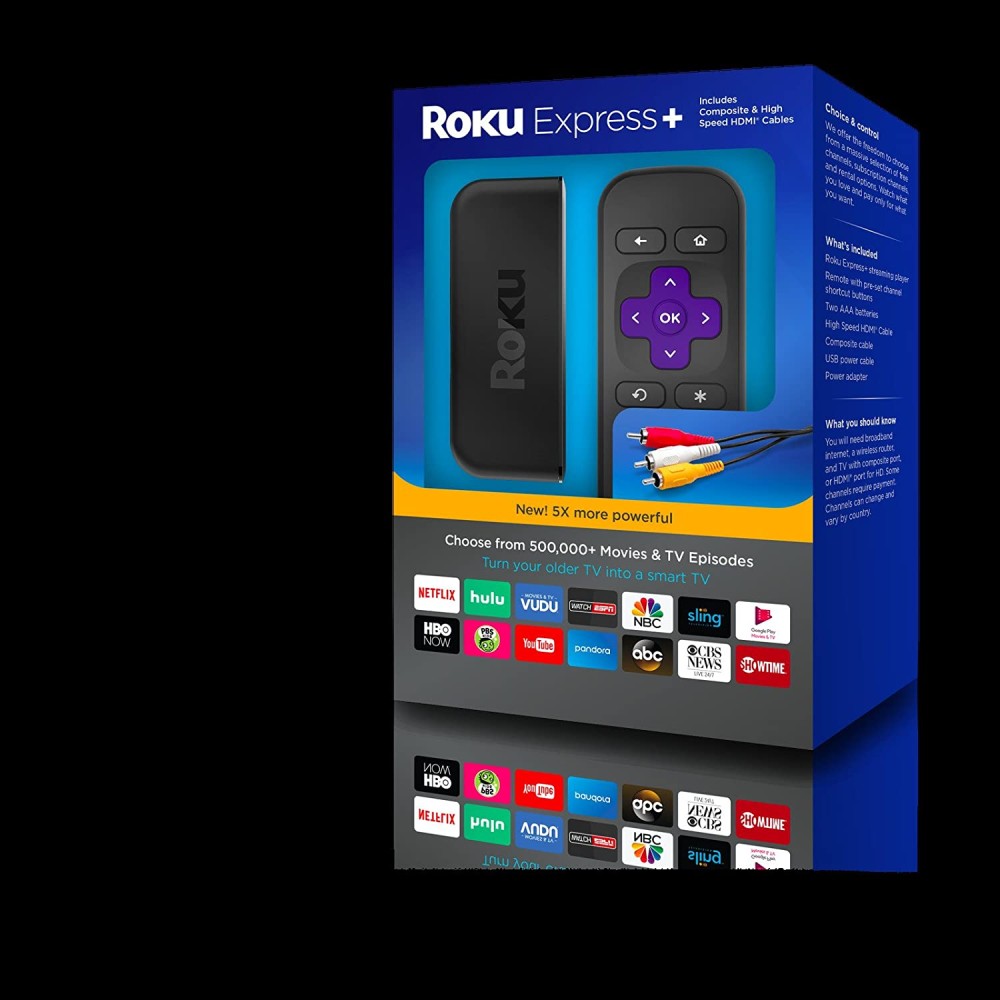 ROKU EXPRESS+ 3910RW HD STREAMS HDMI 1080HD